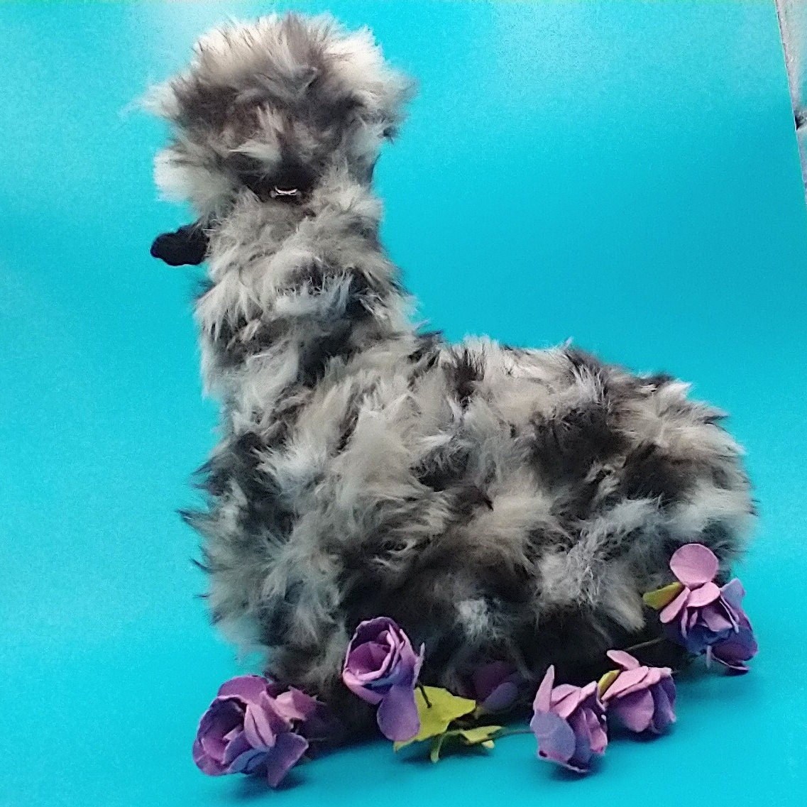 Silkie Chicken Frizzle Splash Bantam Hen, Soft Fuzzy Plush Rooster ...