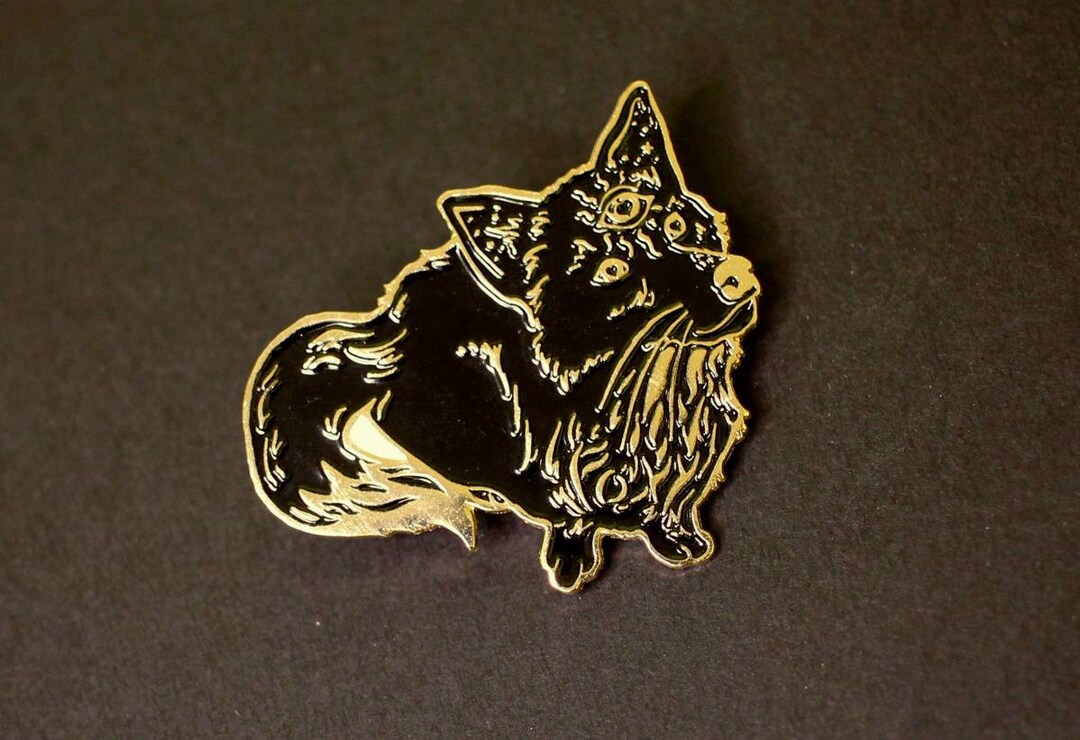Cosmic Creatures - Three Eyed Fox - Enamel Lapel Pin - Etsy