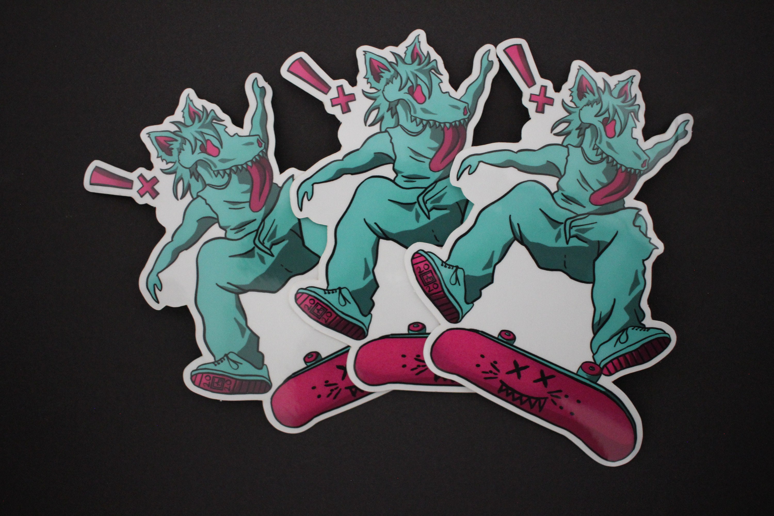 2-set Skate Crew Clear Vinyl Decal Stickers - Octoflip and Howler - Etsy