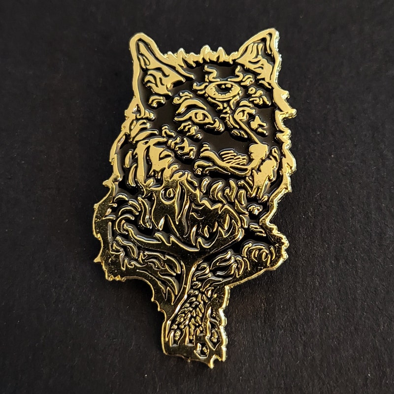Wolf Pin - Etsy