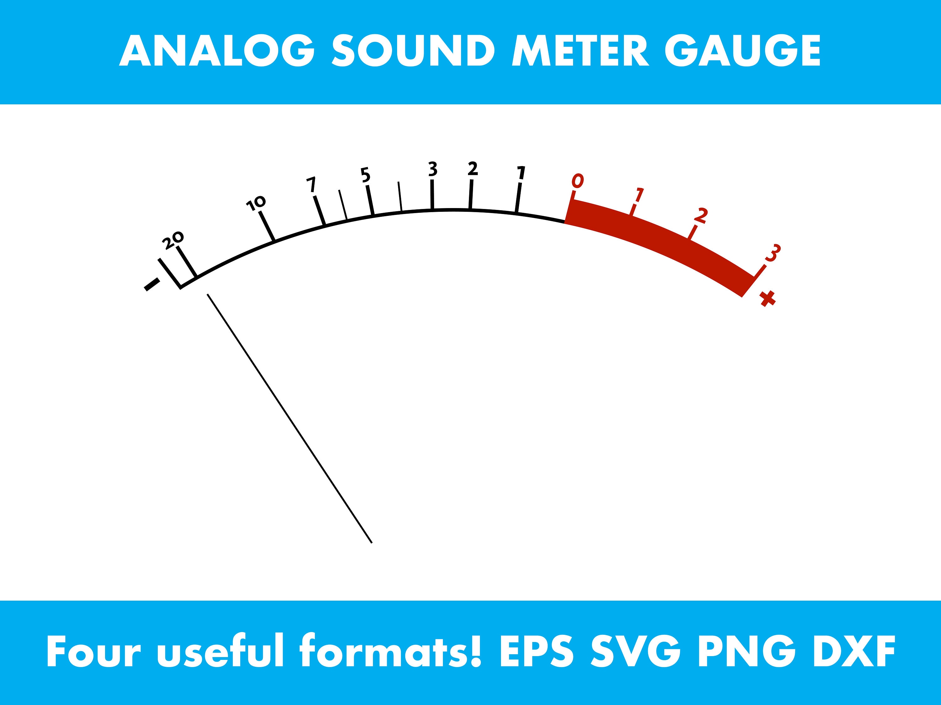 Analog Sound Meter Gauge EPS, SVG, PNG, Dxf. Instant Download Cricut ...