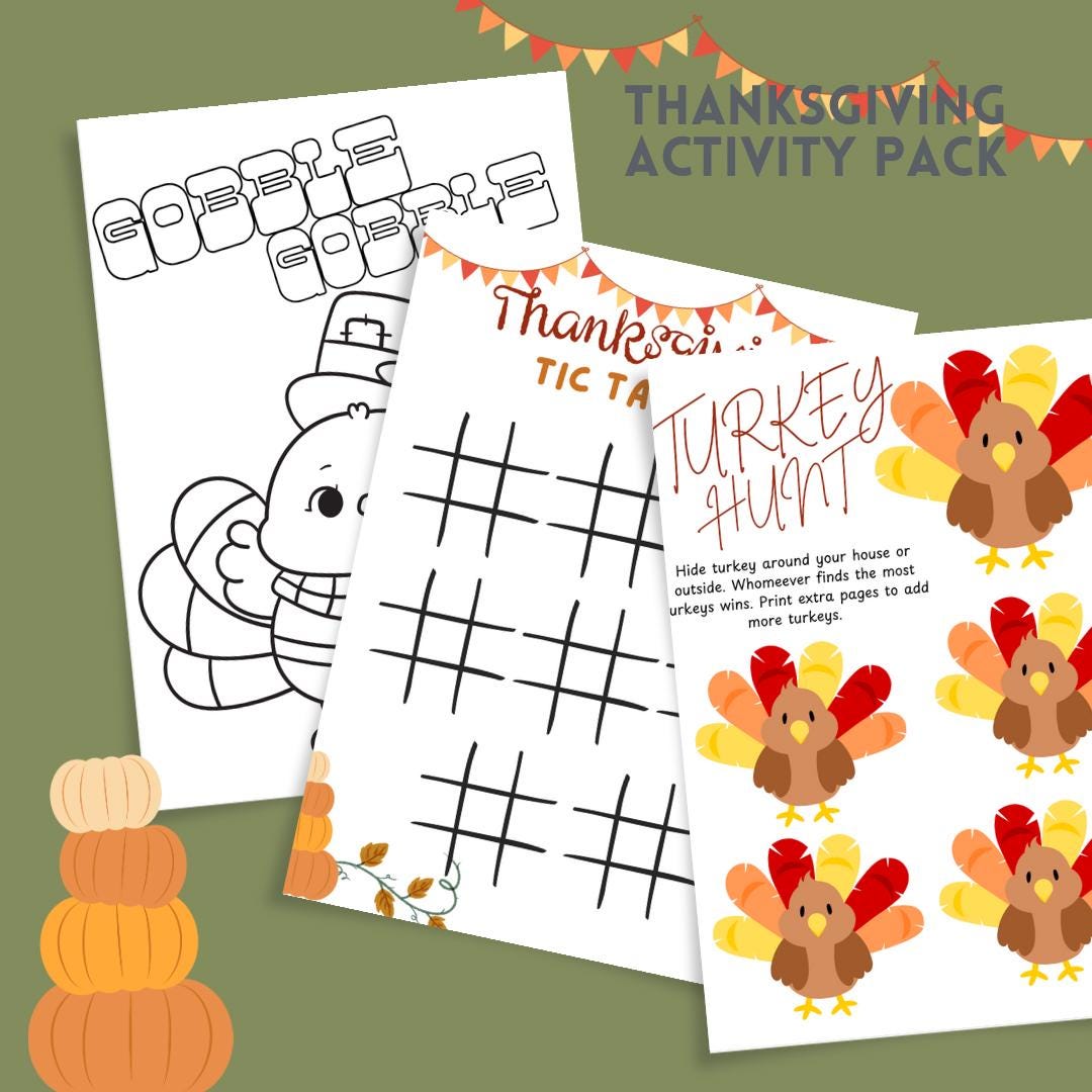 Thanksgiving Activity Packet, Thanksgiving Games, Thanksgiving ...