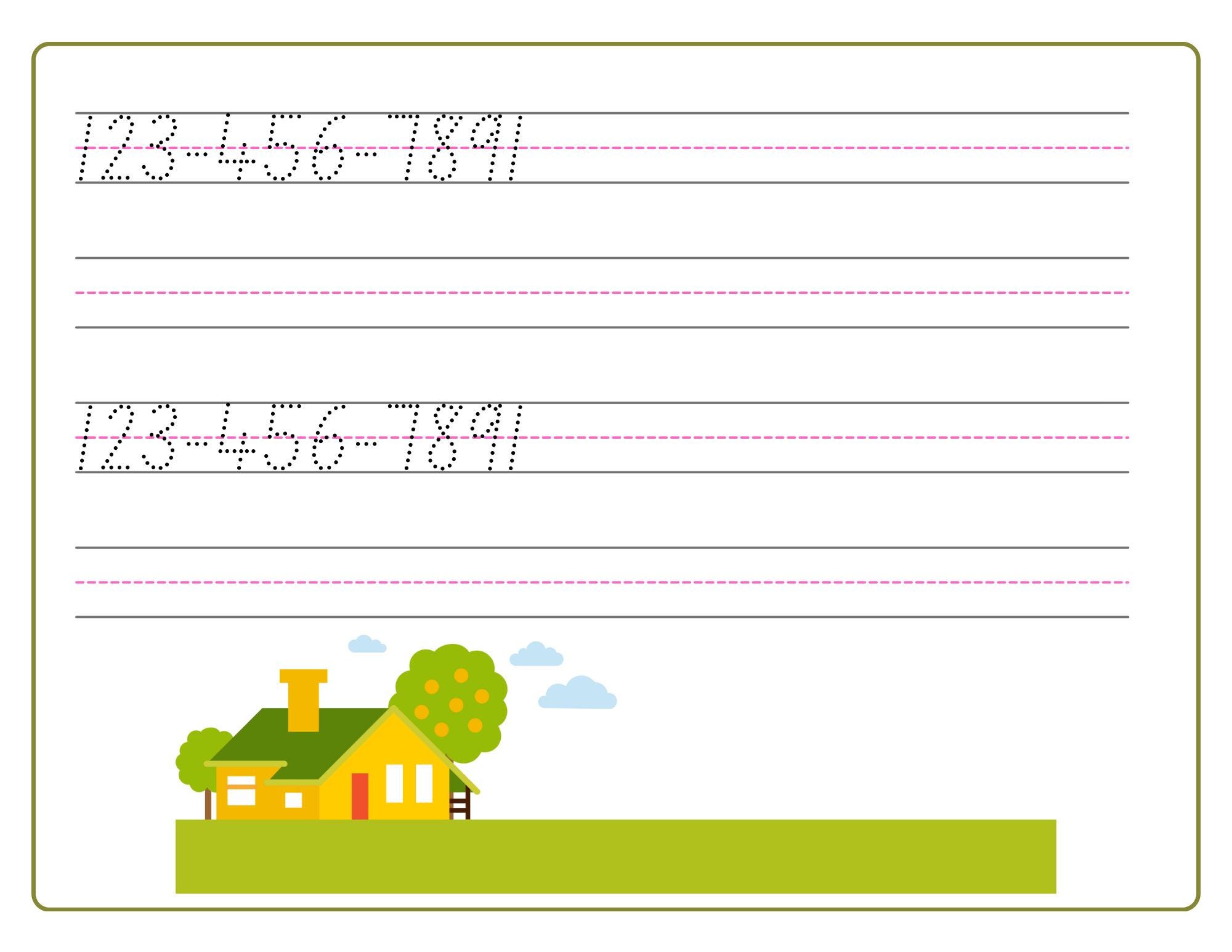 Handwriting Practice, Address and Phone Number Practice - Etsy
