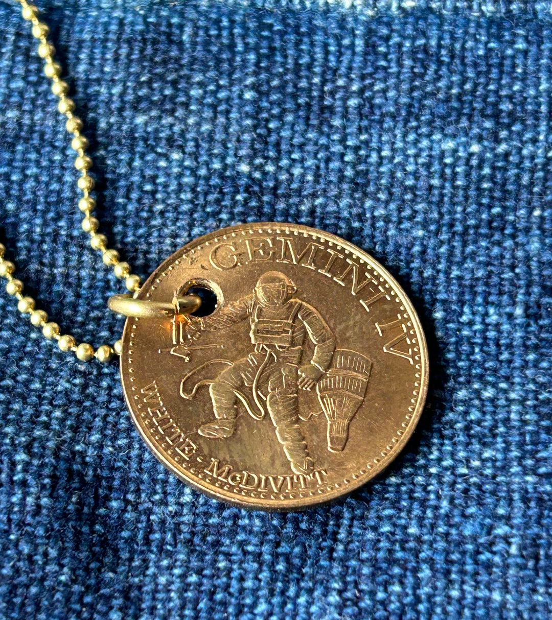 Vintage NASA Gemini IV Mission Medallion Necklace - Etsy
