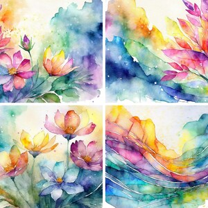 Watercolor Rainbow Bundle - Video Tutorial, PDF Cutting Guide and Huge ...