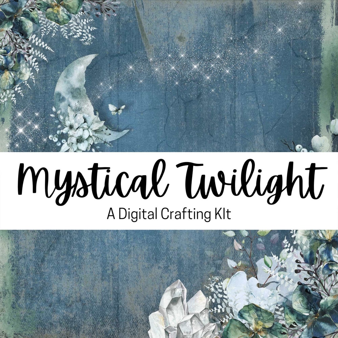 Printable Crafting Kit, Digital Download Scrapbook Paper - Mystical ...