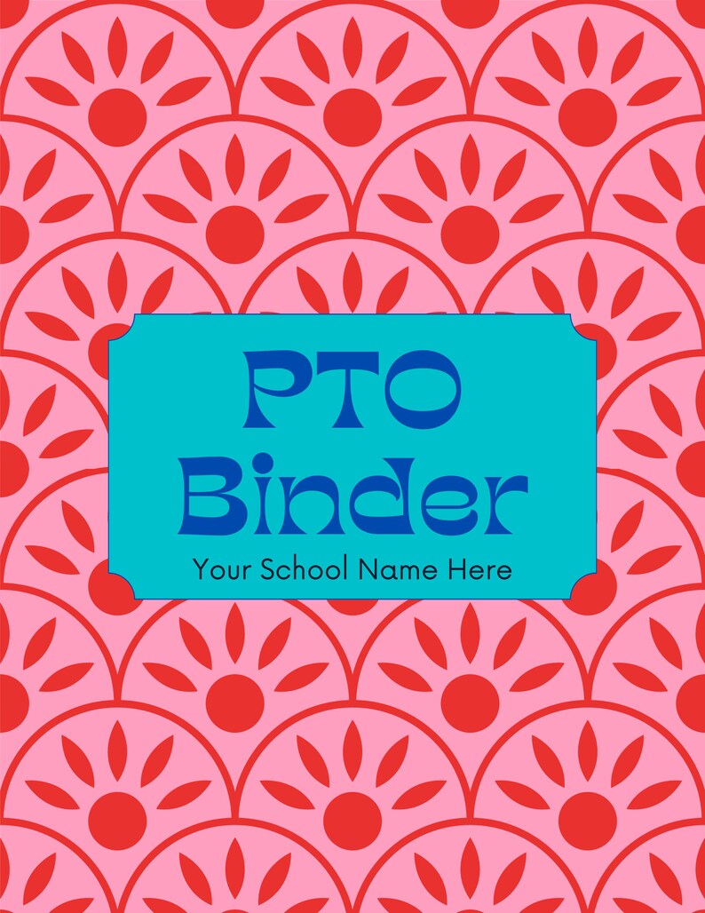 Editable Canva Template PTO Binder for President Form Templates Tracker ...