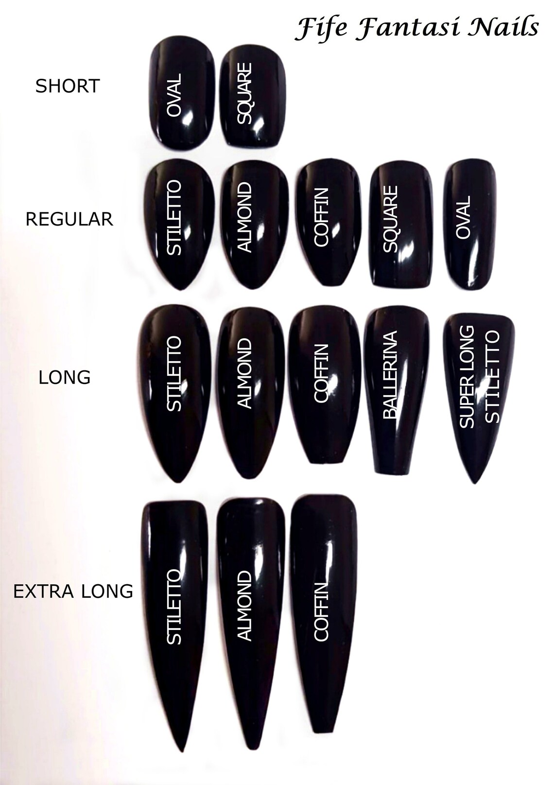 Press on Nails Sizing Sample False Nails Size Guide Fake - Etsy