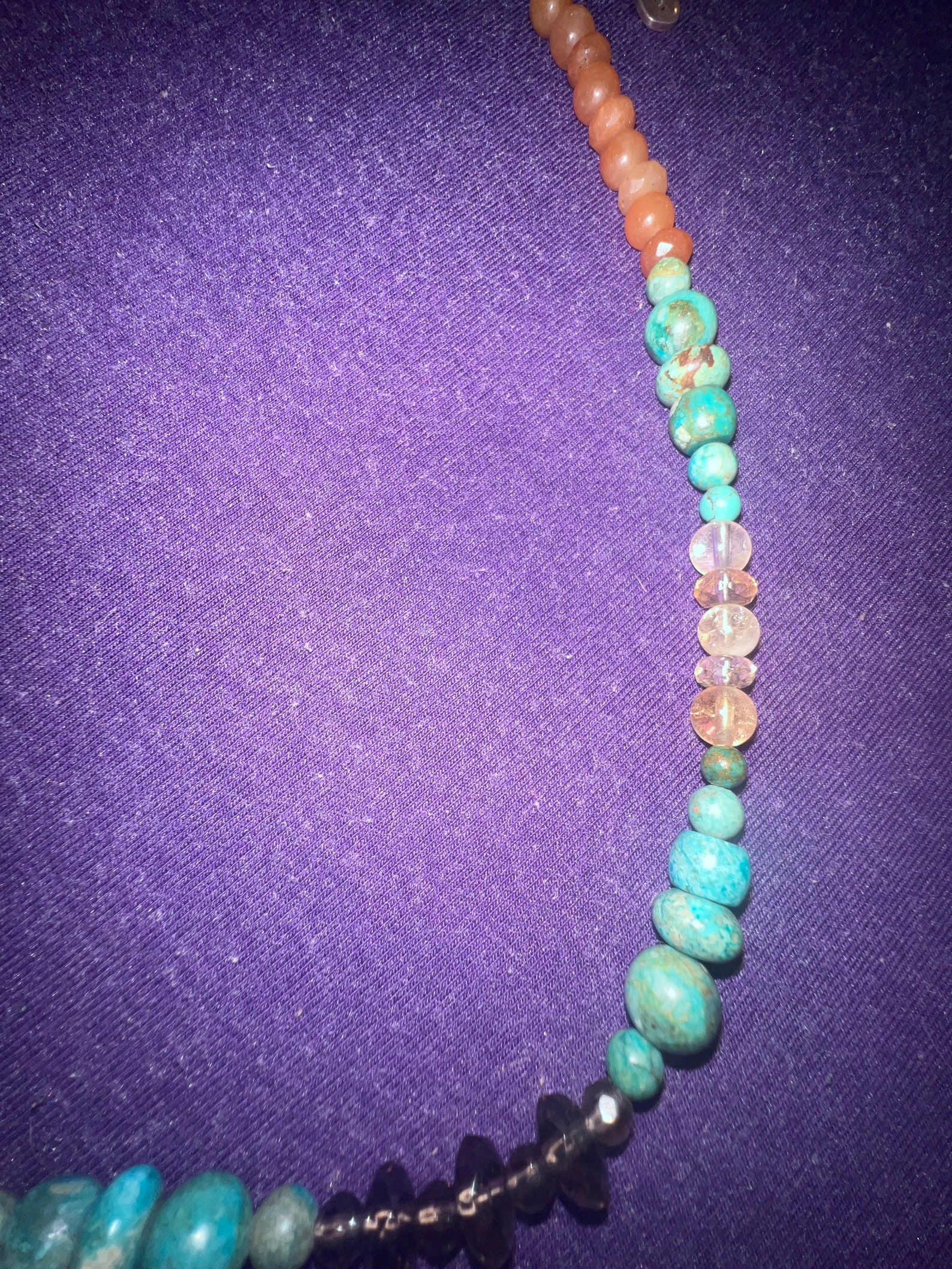 Barse Thailand Vintage Necklace Turquoise Agate Topaz and Quartz 17 ...