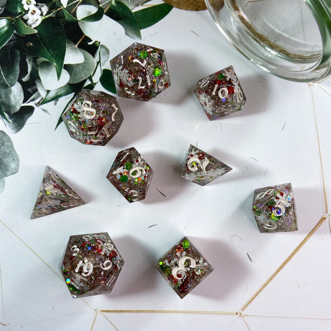 Holiday Cheer Double Cast Dice Set - 8 Pieces - D&D, TTRPG, Dnd Dice ...