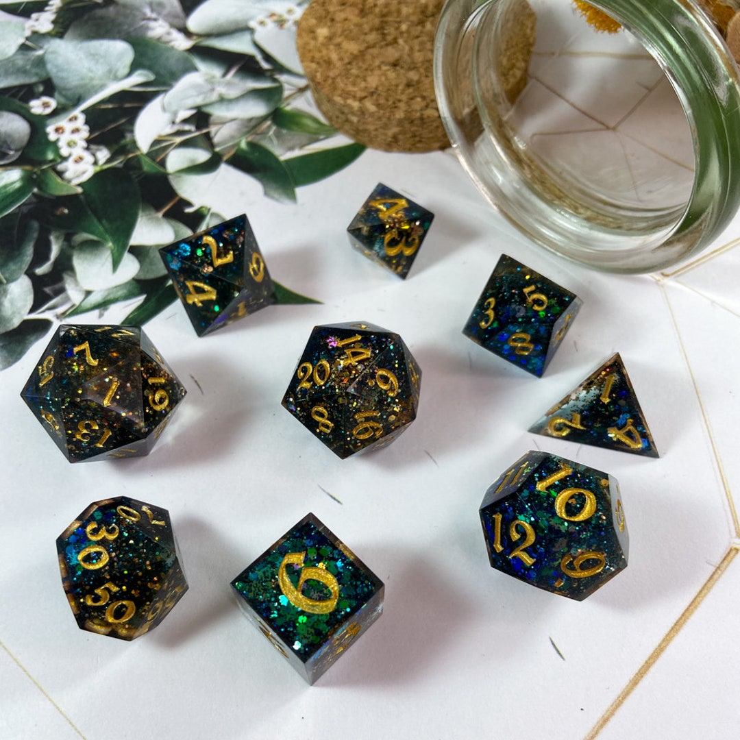 Dragon's Mystery Double Cast Dice Set - 8 Pieces - D&D, TTRPG, Dnd Dice ...