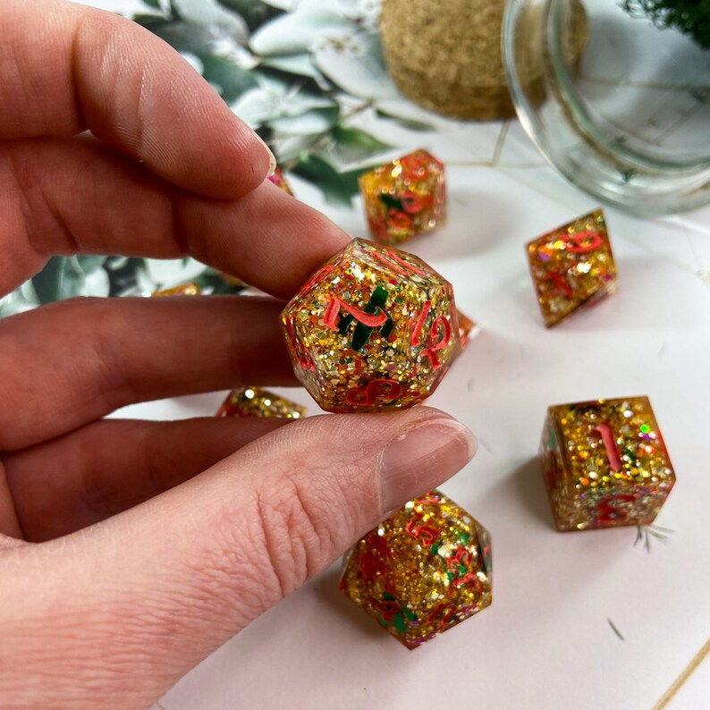 Cactus Blossom Double Cast Dice Set 8 Pieces D&D TTRPG - Etsy