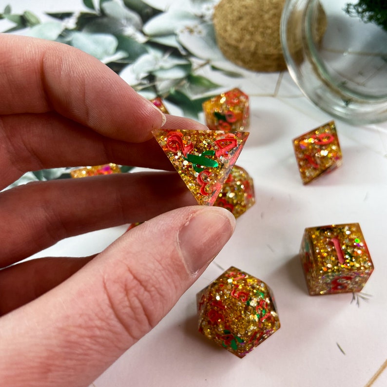 Cactus Blossom Double Cast Dice Set 8 Pieces D&D TTRPG - Etsy