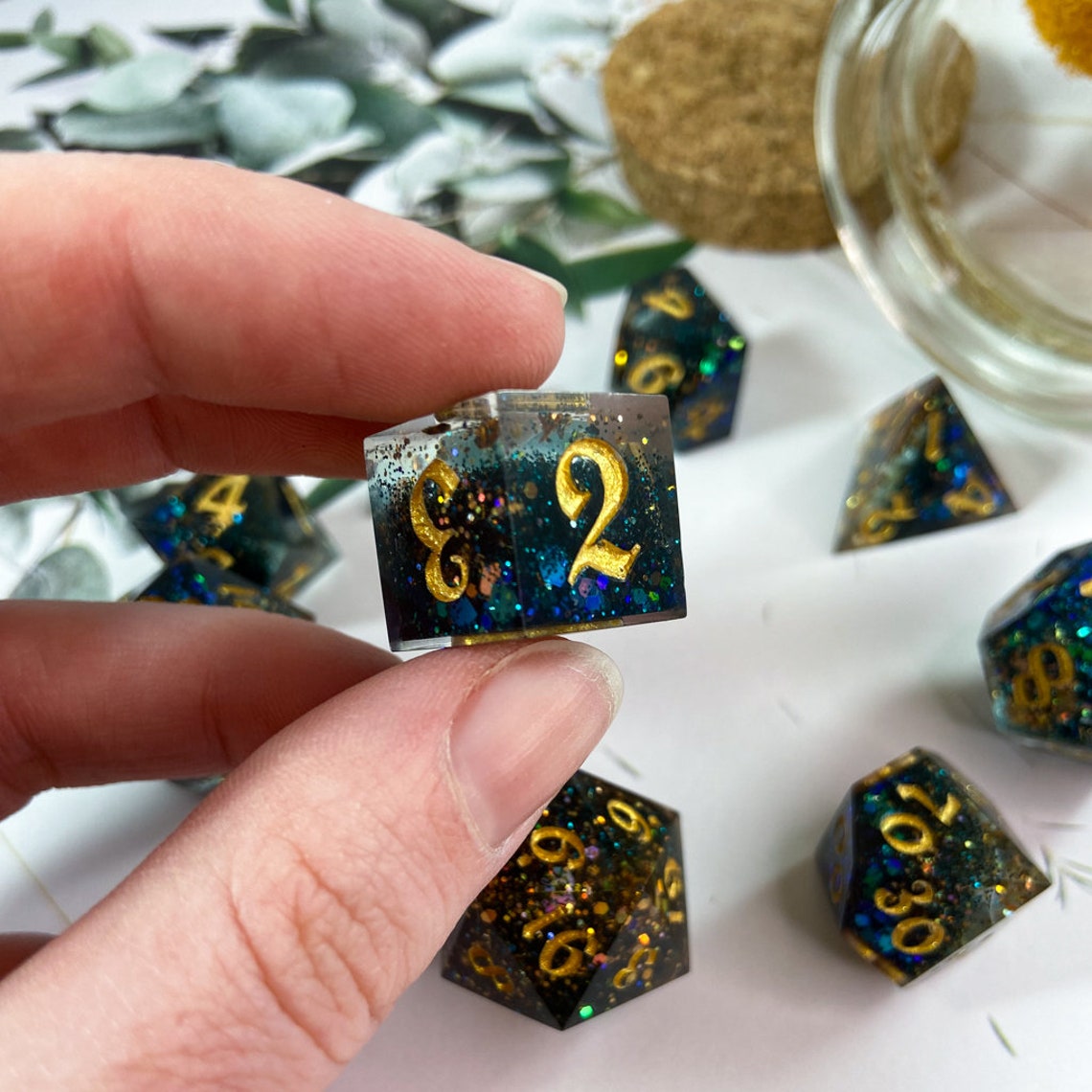 Dragon's Mystery Double Cast Dice Set 8 Pieces D&D - Etsy