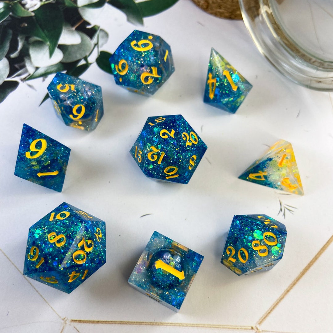 Ducky Bath Time Liquid Core Dice Set 8 Pieces D&D, TTRPG, Dnd Dice ...