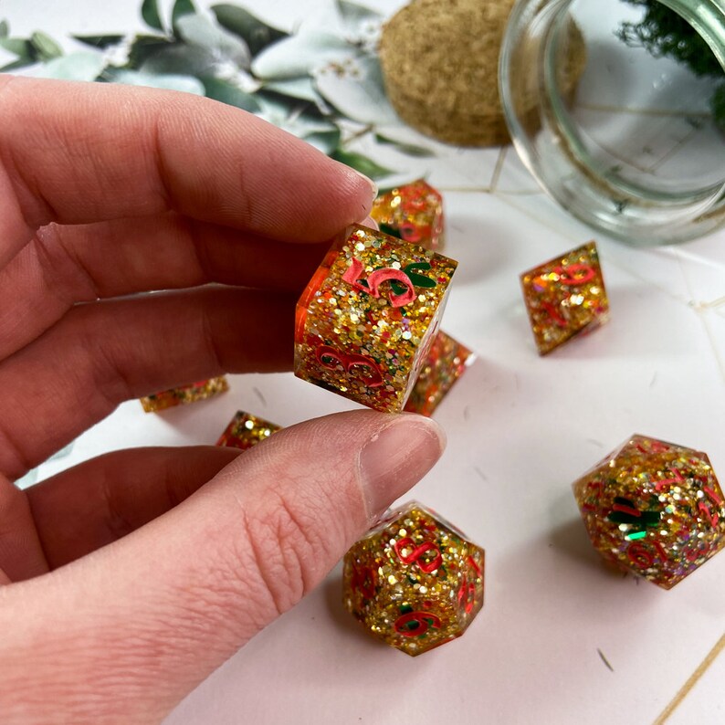 Cactus Blossom Double Cast Dice Set 8 Pieces D&D TTRPG - Etsy