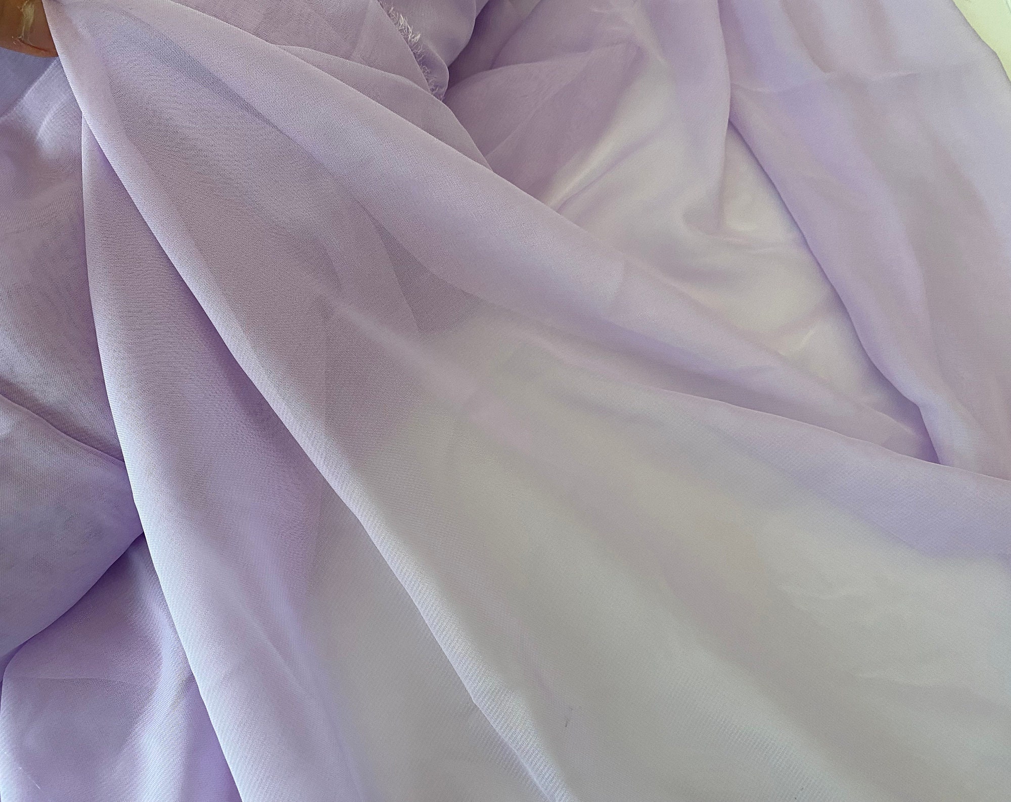Craftuneed Light Lilac Chiffon Fabric Sewing Clothing - Etsy