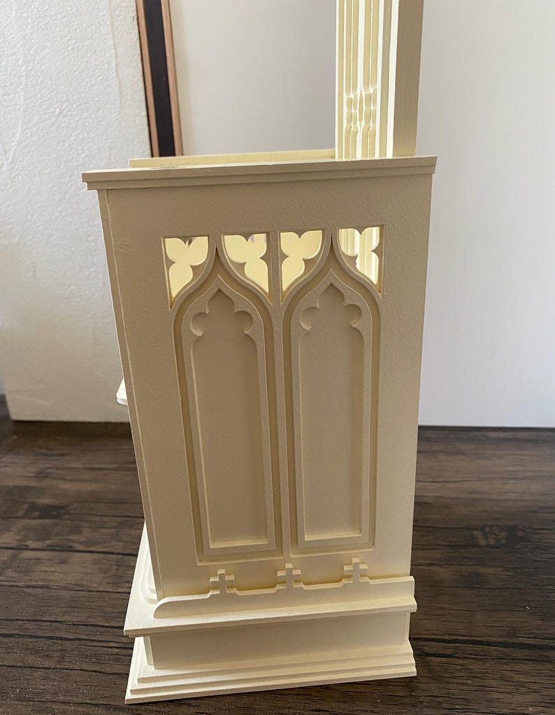 Miniature Gothic Throne Chair DIY Kit – Unassembled Wooden Doll ...