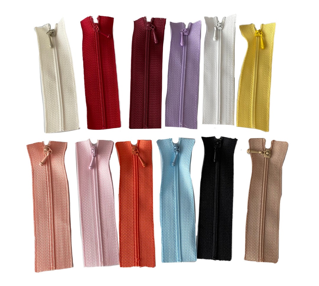 Craftuneed Mini Short Zipper Closed End Zip 8cm for Doll Clothes Dress ...