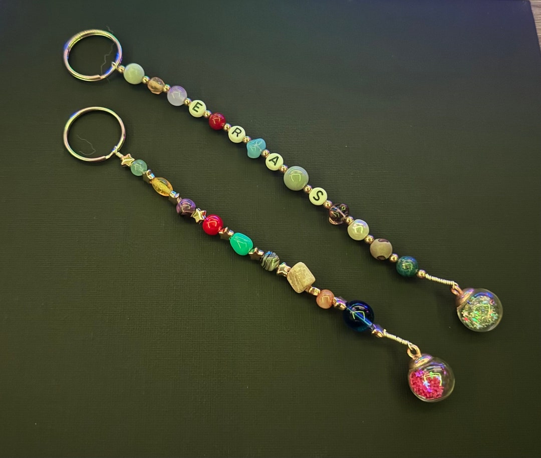 ERAS Tour Inspo Gemstone and Glass Bead Keychains - Etsy