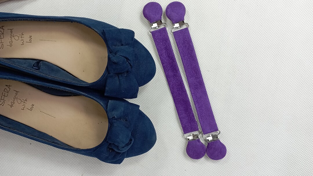 Purple Shoe Straps With Clips: Adjustable, Anti-slip Mary Jane ...