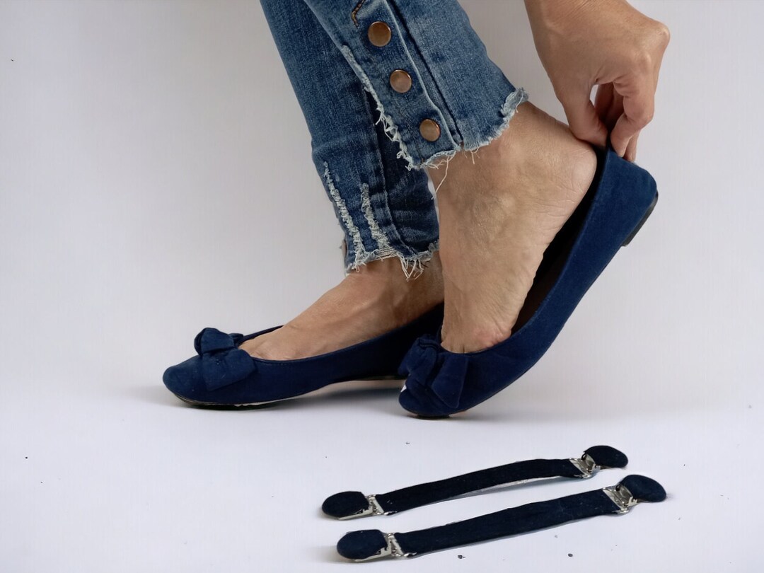 Dark Blue Detachable Shoe Straps: Anti-slip Adjustable Clips - Etsy