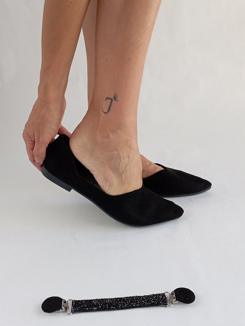 Removable Shoe Straps Black With Glitter for Mary Janes, Adjustable ...