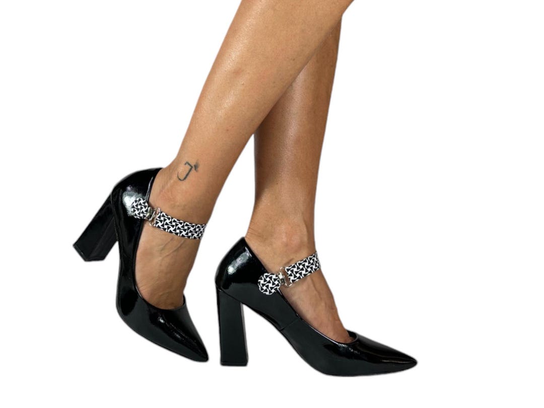 Detachable Shoe Strapfor Loose Fitting Shoes. Strap for Heels Black and ...