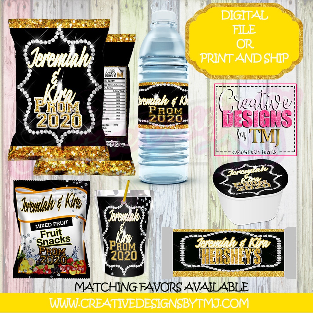 PROM SENDOFF Favors Prom Chip Bag Prom Party Favors Wedding Favor ...