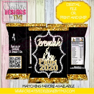 PROM SENDOFF Favors Prom Chip Bag Prom Party Favors Wedding Favor ...