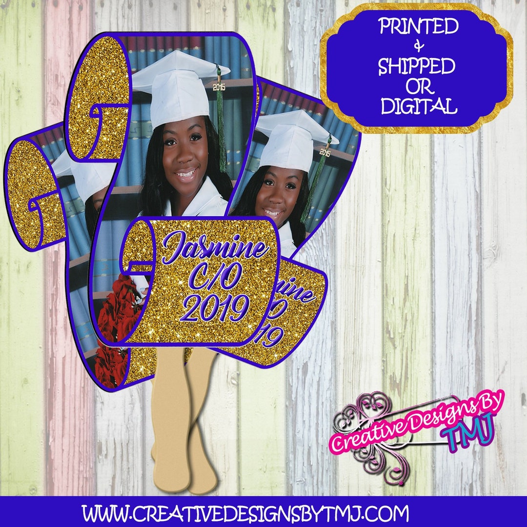 GRADUATION SCROLL FANS Graduation Fans Grad Fan Custom Fan Graduation ...