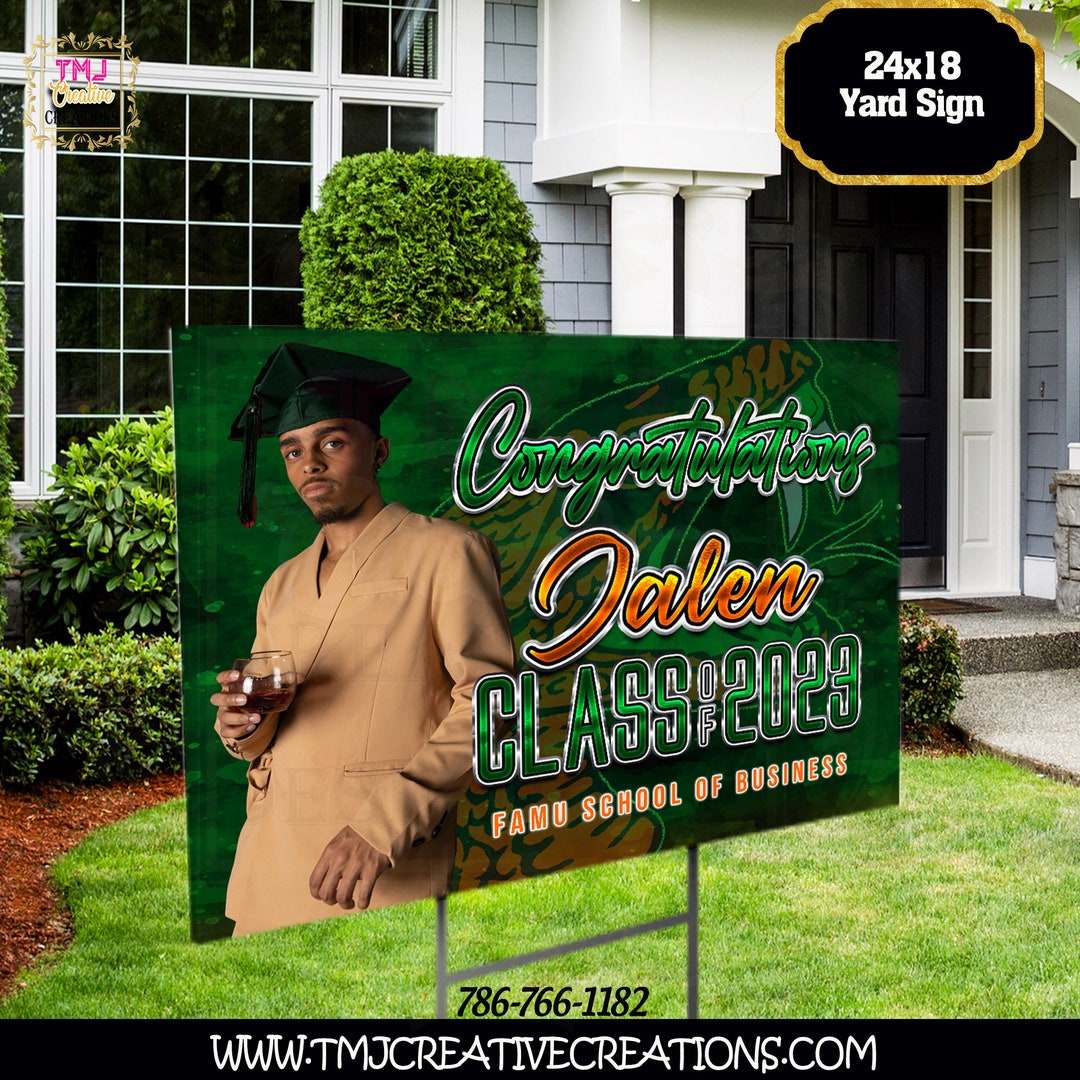 CUSTOM GRADUATION YARD Sign Personalized Graduation Lawn Sign ...