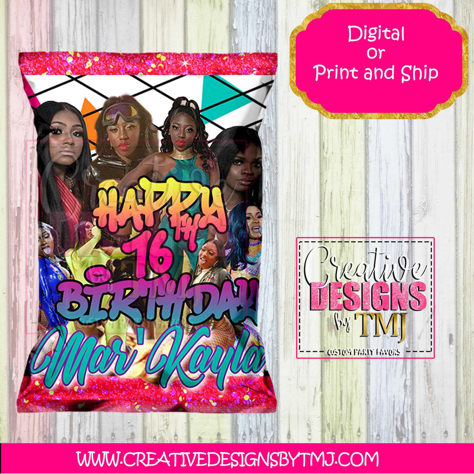 Hip Hop Chip Bag Hiphop Chip Bags Hip Hop Party Favor Rapper - Etsy