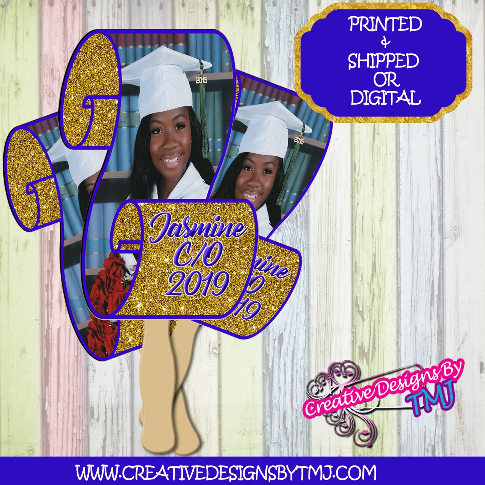 GRADUATION SCROLL FANS Graduation Fans Grad Fan Custom Fan - Etsy