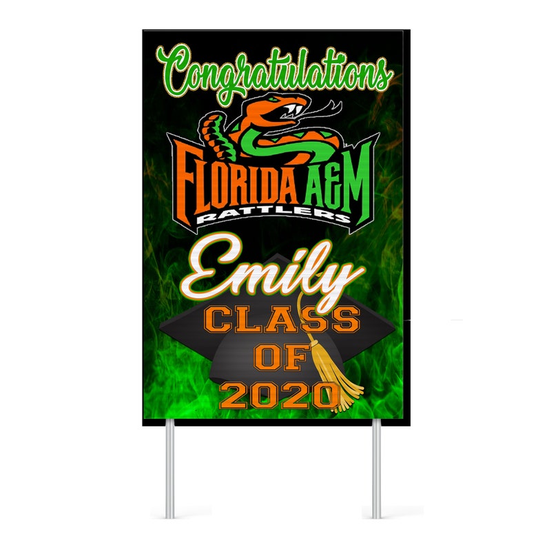 FAMU GRADUATION LAWN Sign Personalized Graduation Lawn Sign | Etsy