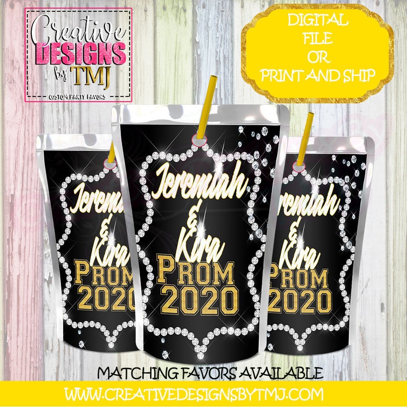 PROM SENDOFF Favors Prom Water Bottle Labels Prom Party Favors - Etsy