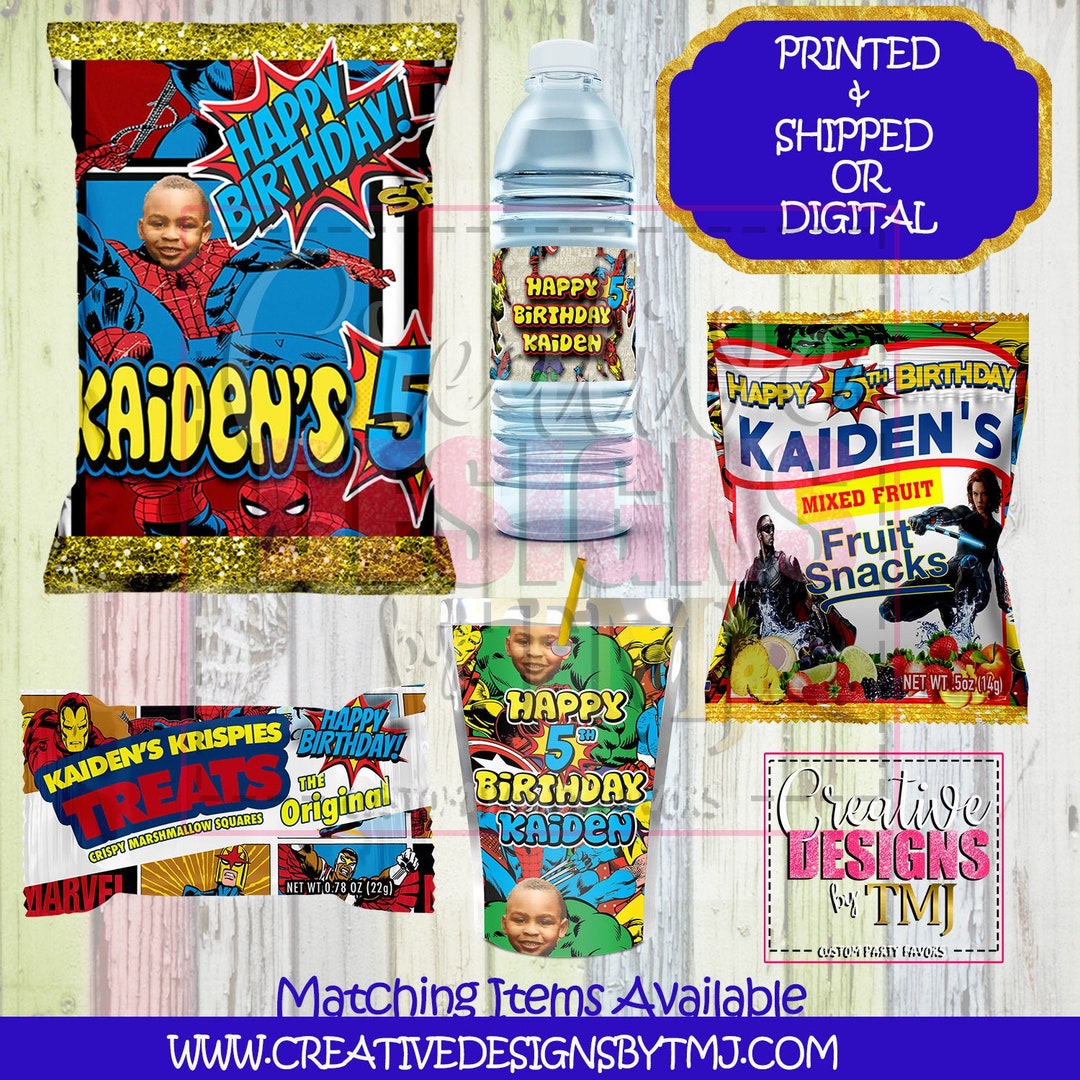 SUPER HERO Chip Bag Super Hero Chip Bag Super Hero Party Favor Bags ...