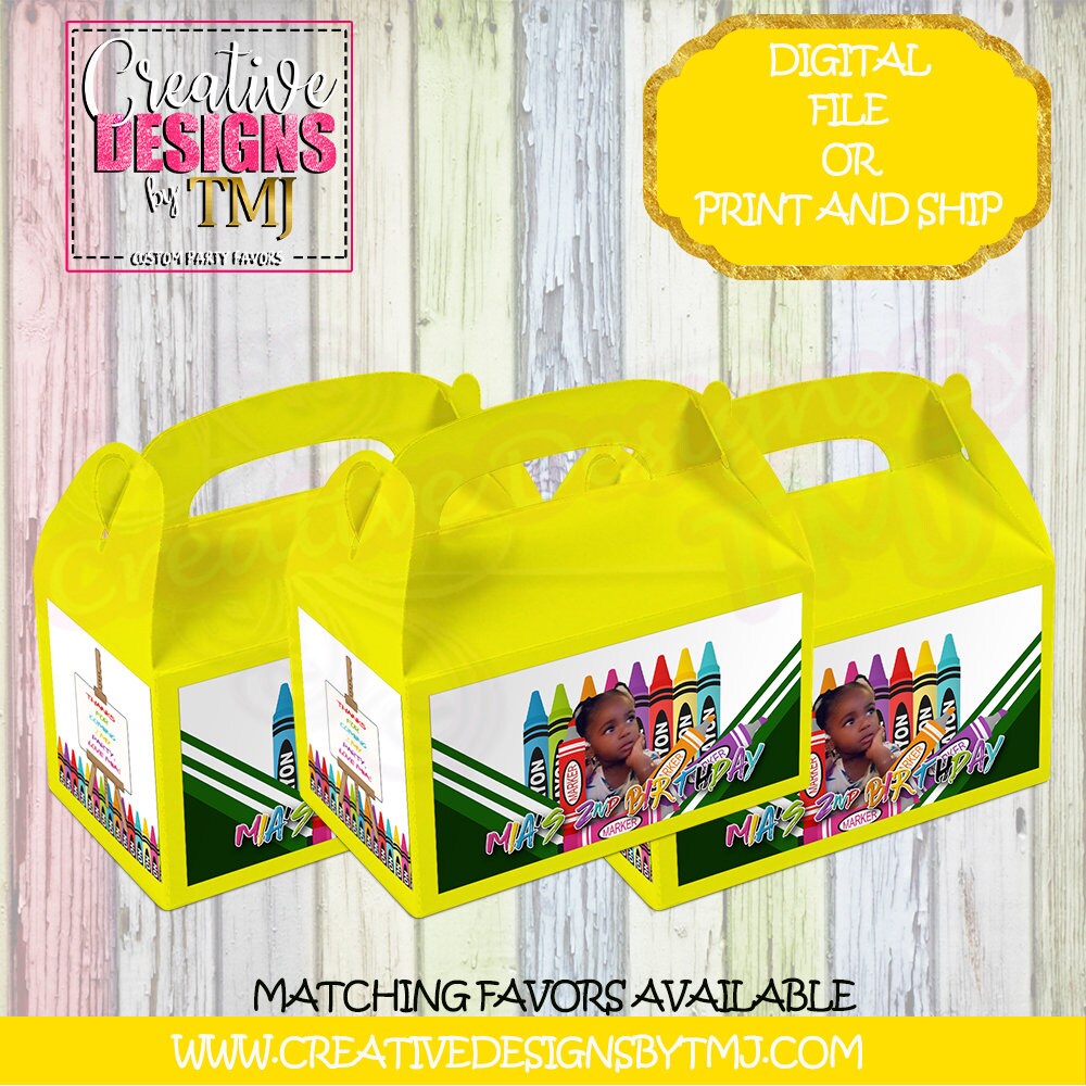CRAYON PARTY FAVORS Crayon Party Chip Bag Favors Crayon Favors - Etsy