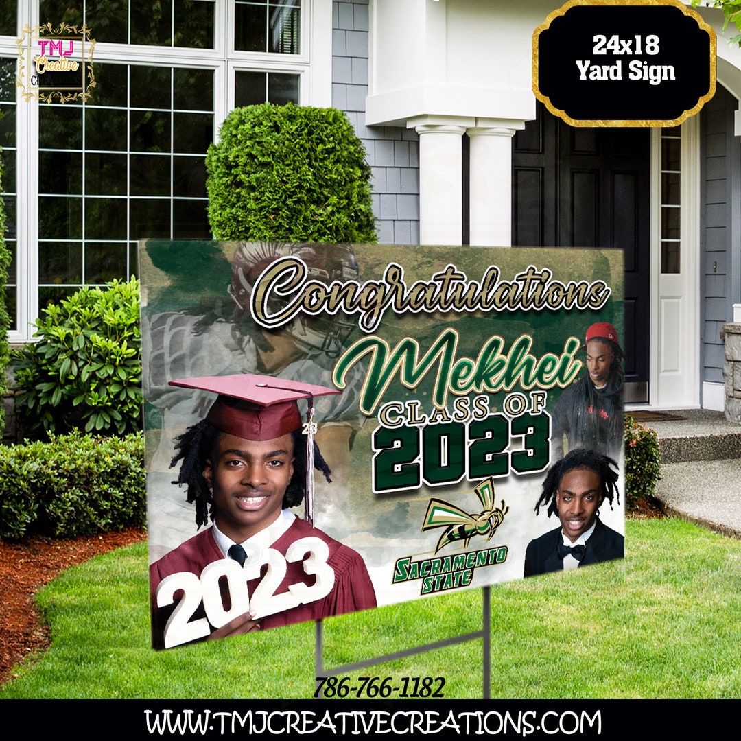 CUSTOM GRADUATION YARD Sign Personalized Graduation Lawn Sign ...