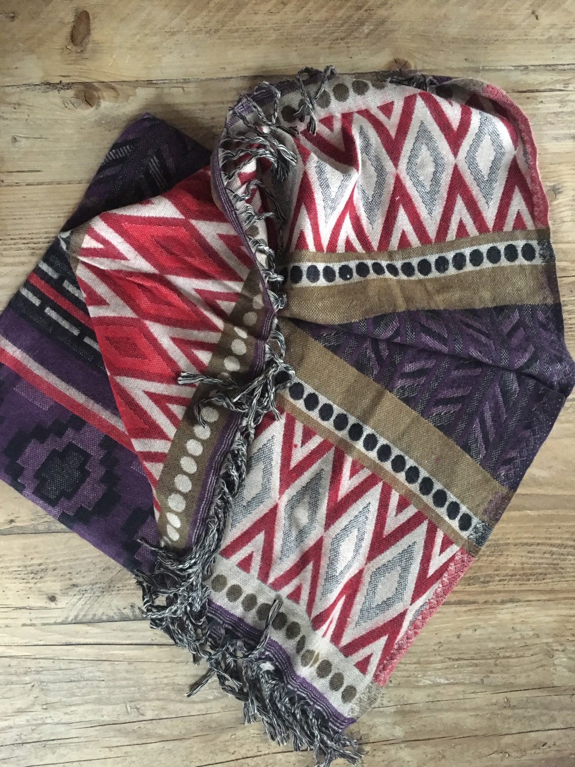 Peruvian Style Navajo Oversized Shawl Handmade Scarf Perfect - Etsy UK