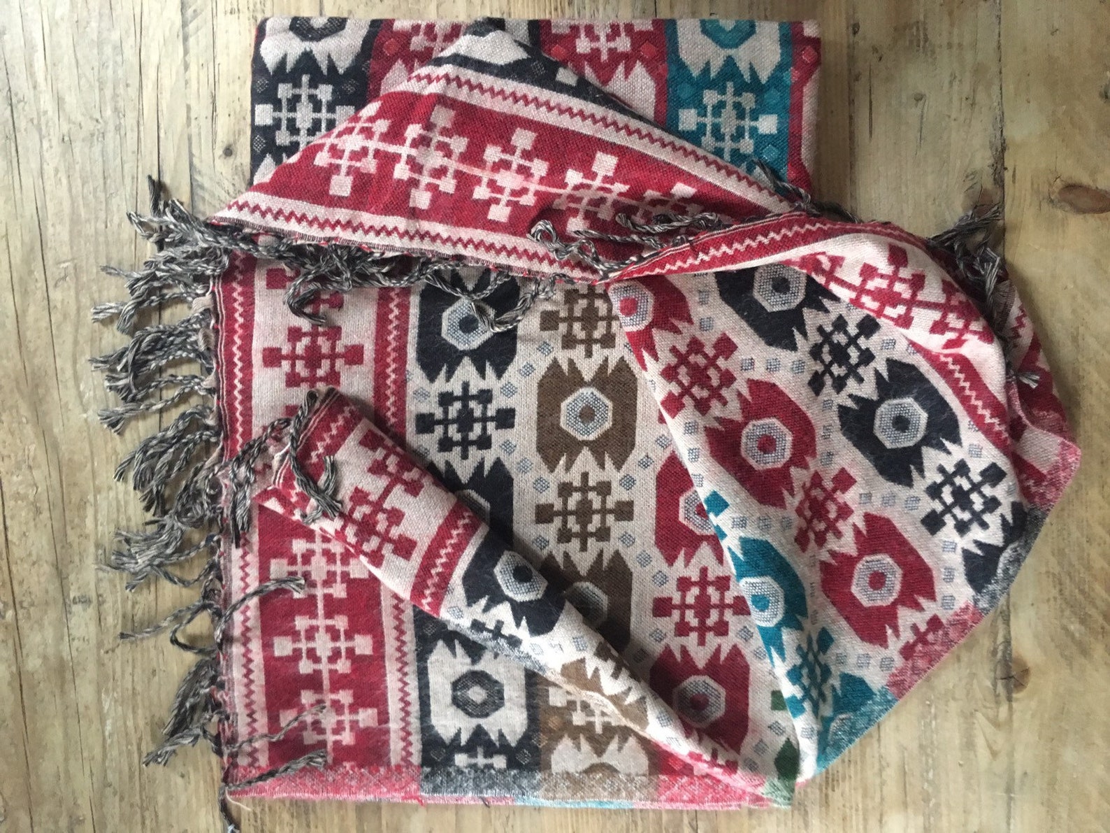 Oversized Scarf Peruvian Style Navajo Shawl Handmade Perfect - Etsy UK