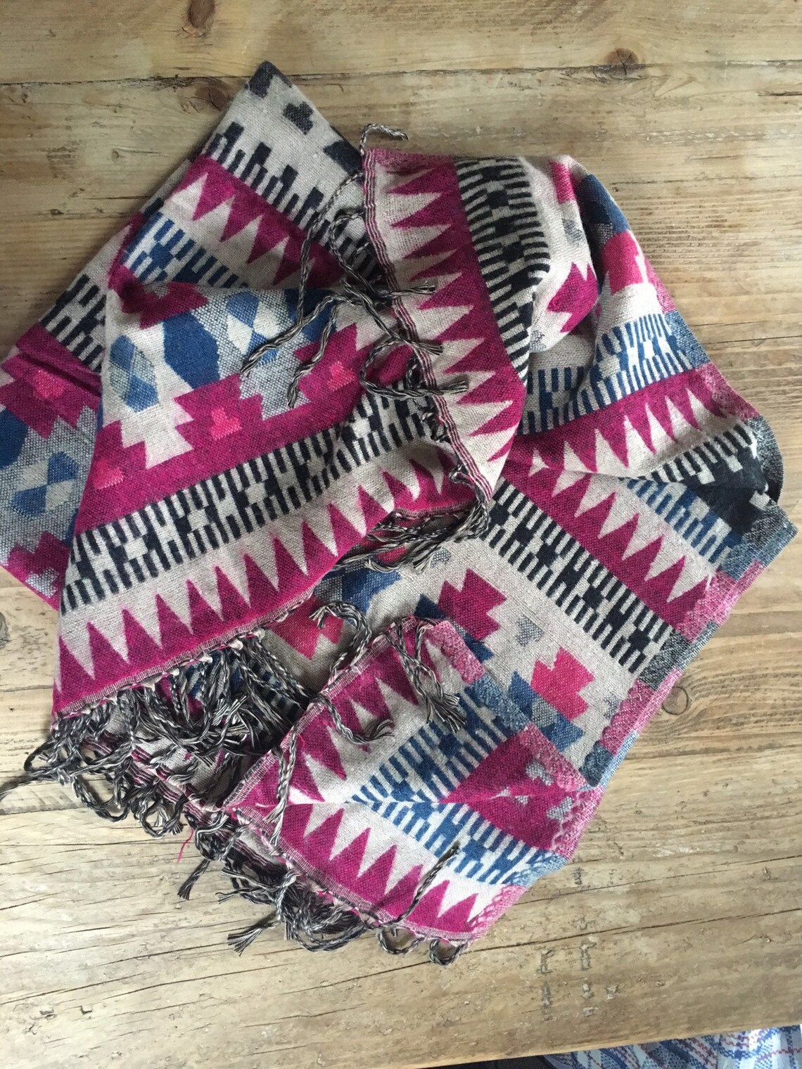 Peruvian Style Navajo Oversized Shawl Handmade Scarf Perfect | Etsy