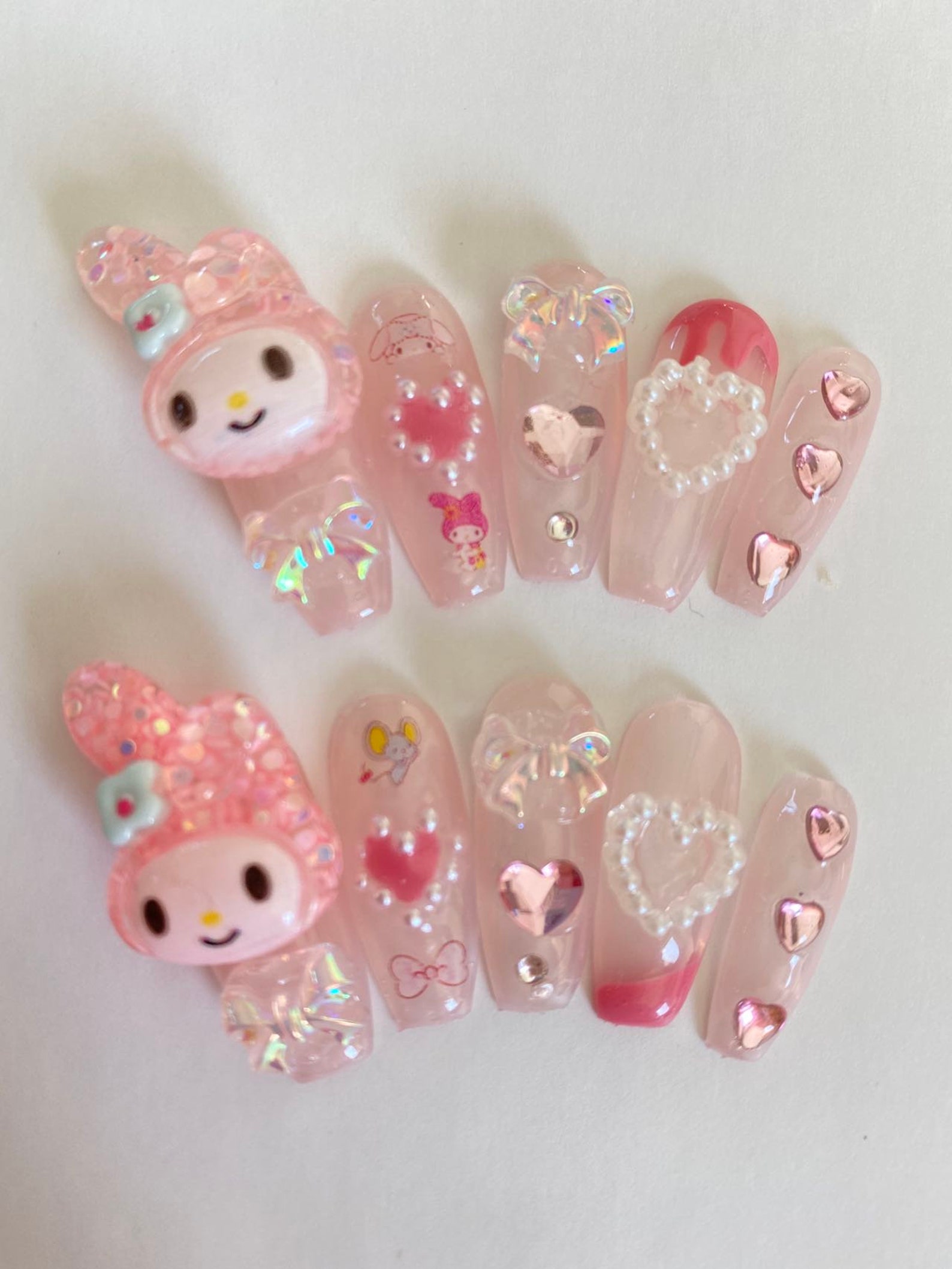 Cute Melody Press On Nails Melody Nail S Bunny Nails Cute Etsy