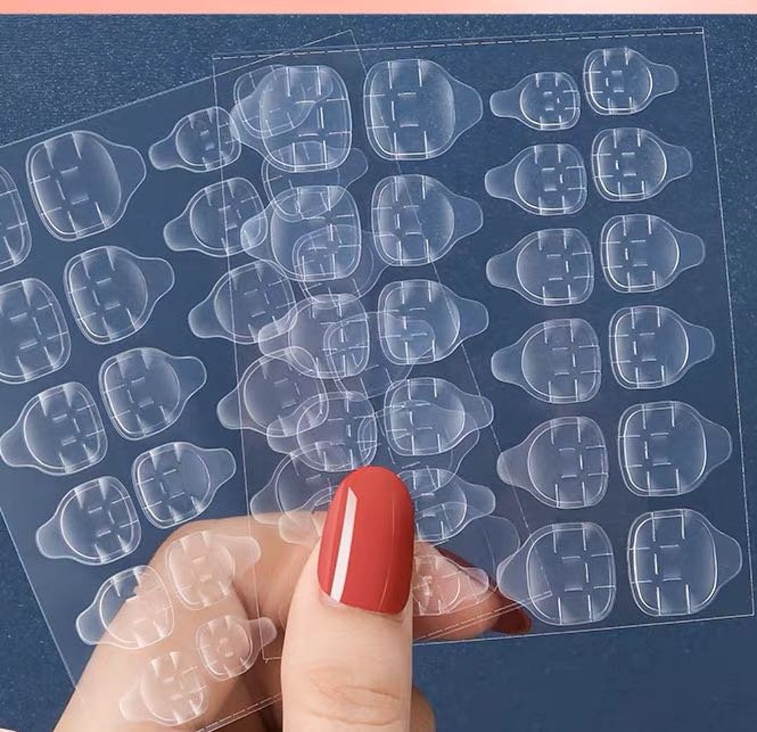 24 Pcs Sheet Press on Nails Adhesive/ Sticker Tabs/ Press on Nails ...