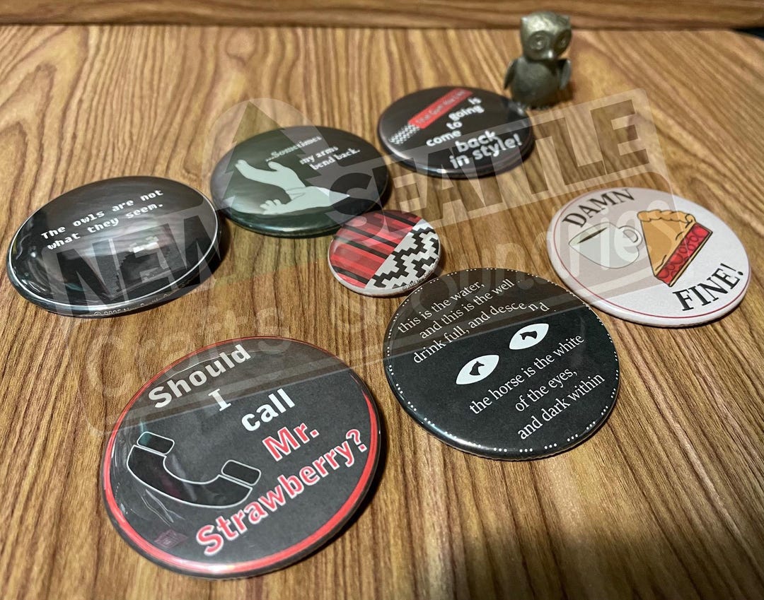 The Lodge Pack, 7 Pin Buttons, Twin Peaks Inspired - Etsy