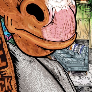 Bojack Horseman Famous Hair Lines Print, Typography and Illustration ...