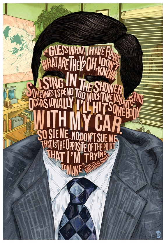 Art & Collectibles 13 x 19 or 11x 17 The Office fan gift typography and ...