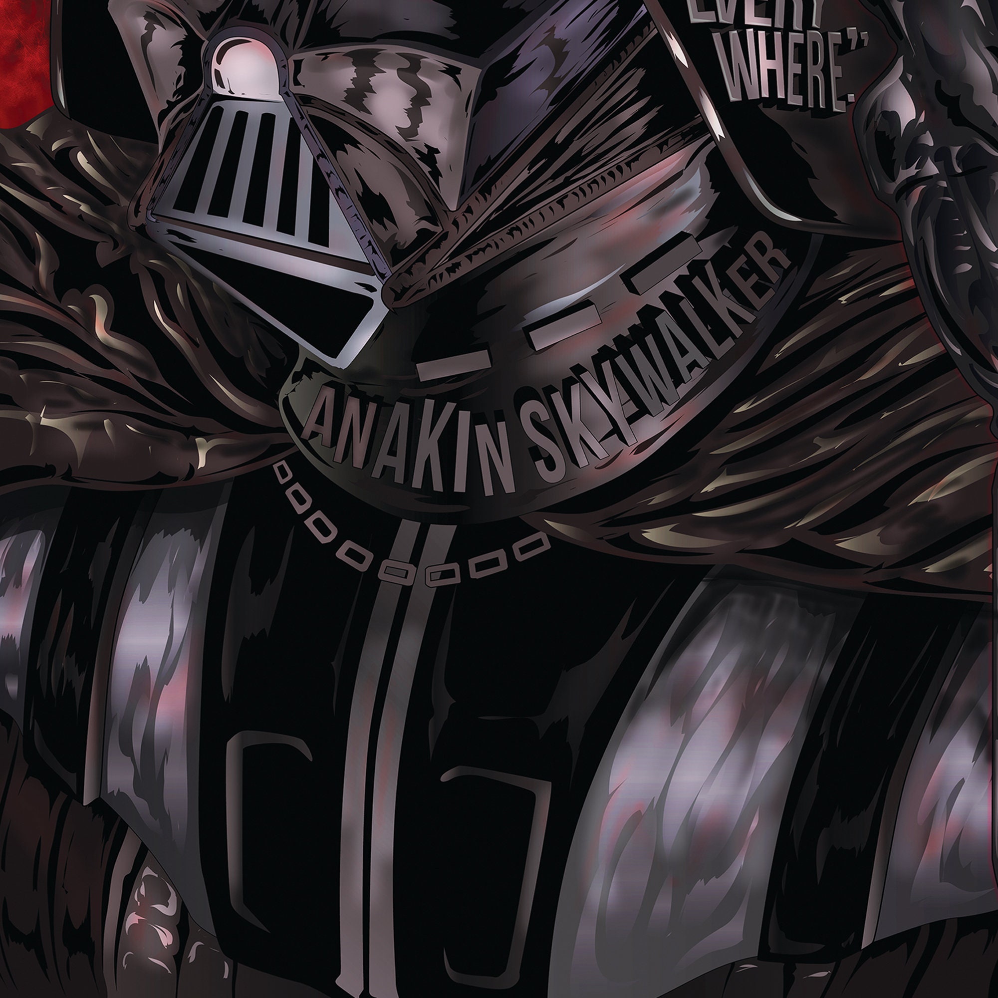 Darth Vader Famous Hair Lines Print Typography and - Etsy