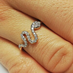 Diamond Snake Ring Set With 28 Diamonds - Etsy