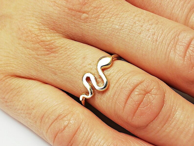 Solid Gold Snake Ring - Etsy